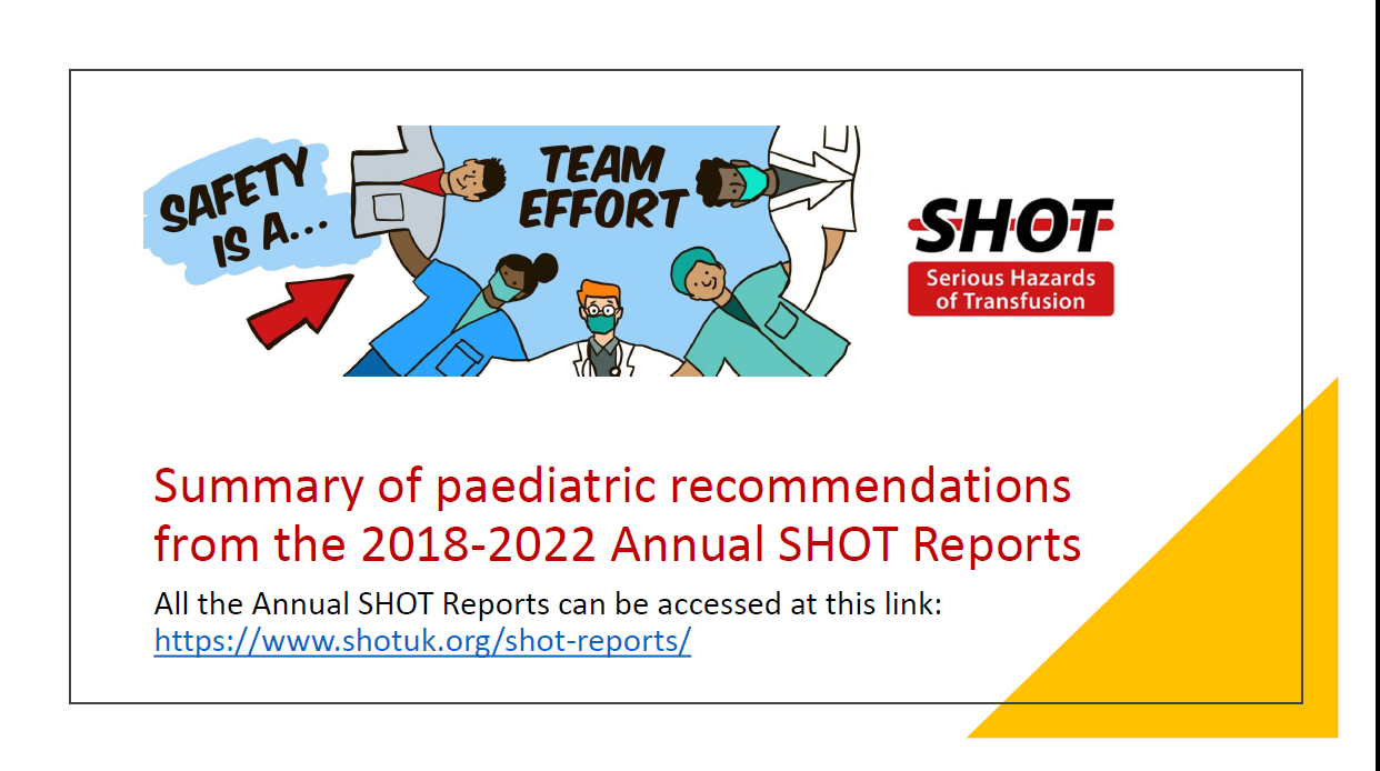 Paediatric Cases Cumulative Data - Serious Hazards of Transfusion