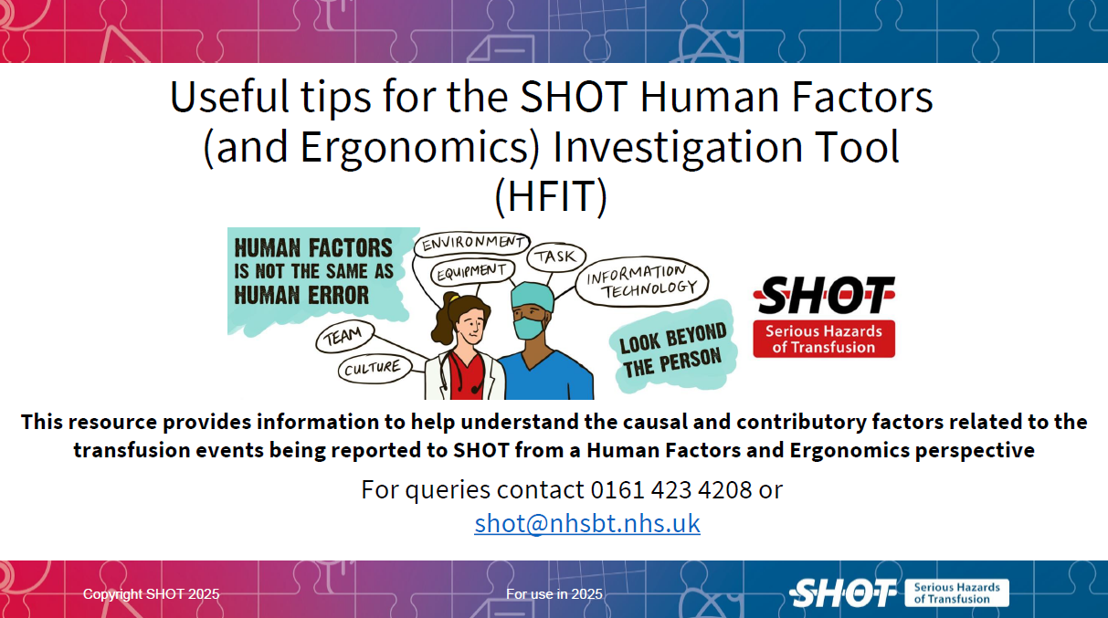 Human Factors Investigation Tool (HFIT) and Tuition Package - Serious ...